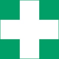 Pictogram bordje Djois EHBO 200x200mm groen Kantoormateriaal.shop