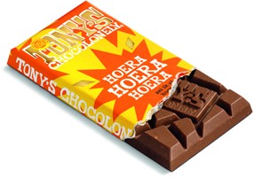 Chocolade Tony's Chocolonely gefeliciteerd melk cocolate chipcookie ...