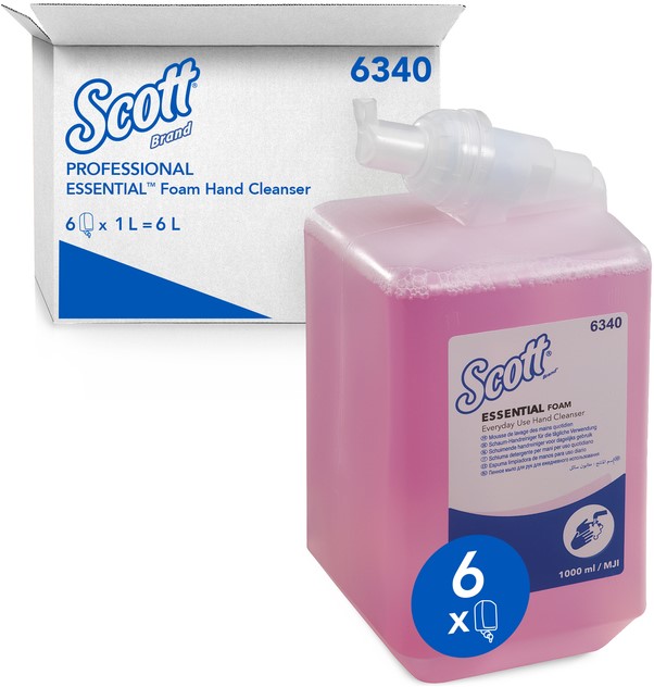 Handzeep Scott Essential foam roze 1000ml 6340 Kantoormateriaal.shop