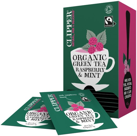 Thee Clipper green raspberry mint bio 25 zakjes Kantoormateriaal.shop