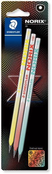 Potlood Staedtler Norix HB blister à 3 stuks Kantoormateriaal.shop