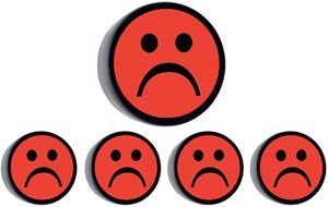 Magneet smiley 35mm rood 5 stuks Kantoormateriaal.shop